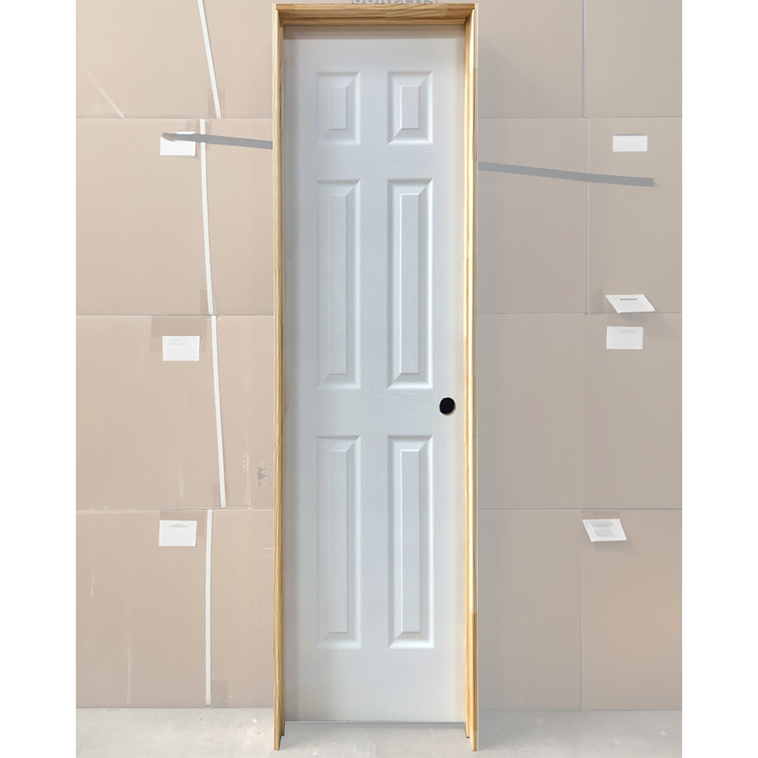 24x80 LEFT HAND HOLLOW CORE 6 PANEL DOOR - Builders Surplus Yeehaa