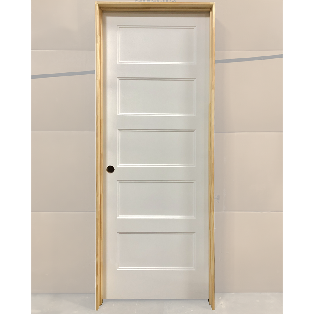 30x80 RIGHT HAND HOLLOW CORE 5 PANEL SHAKER DOOR - Builders Surplus Yeehaa