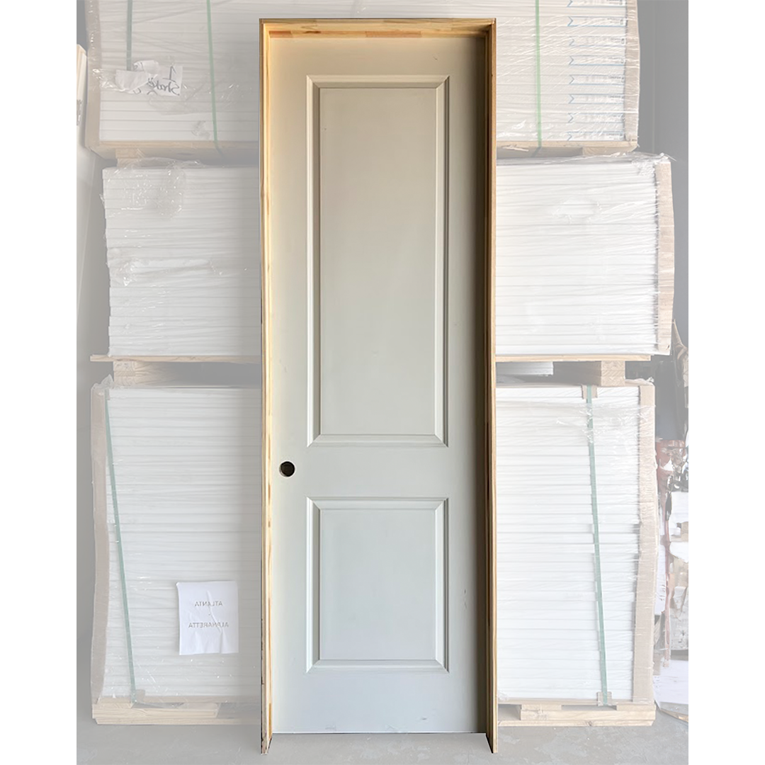 30x96 RIGHT HAND HOLLOW CORE 2 PANEL RAISED SQUARE TOP DOOR - Builders ...