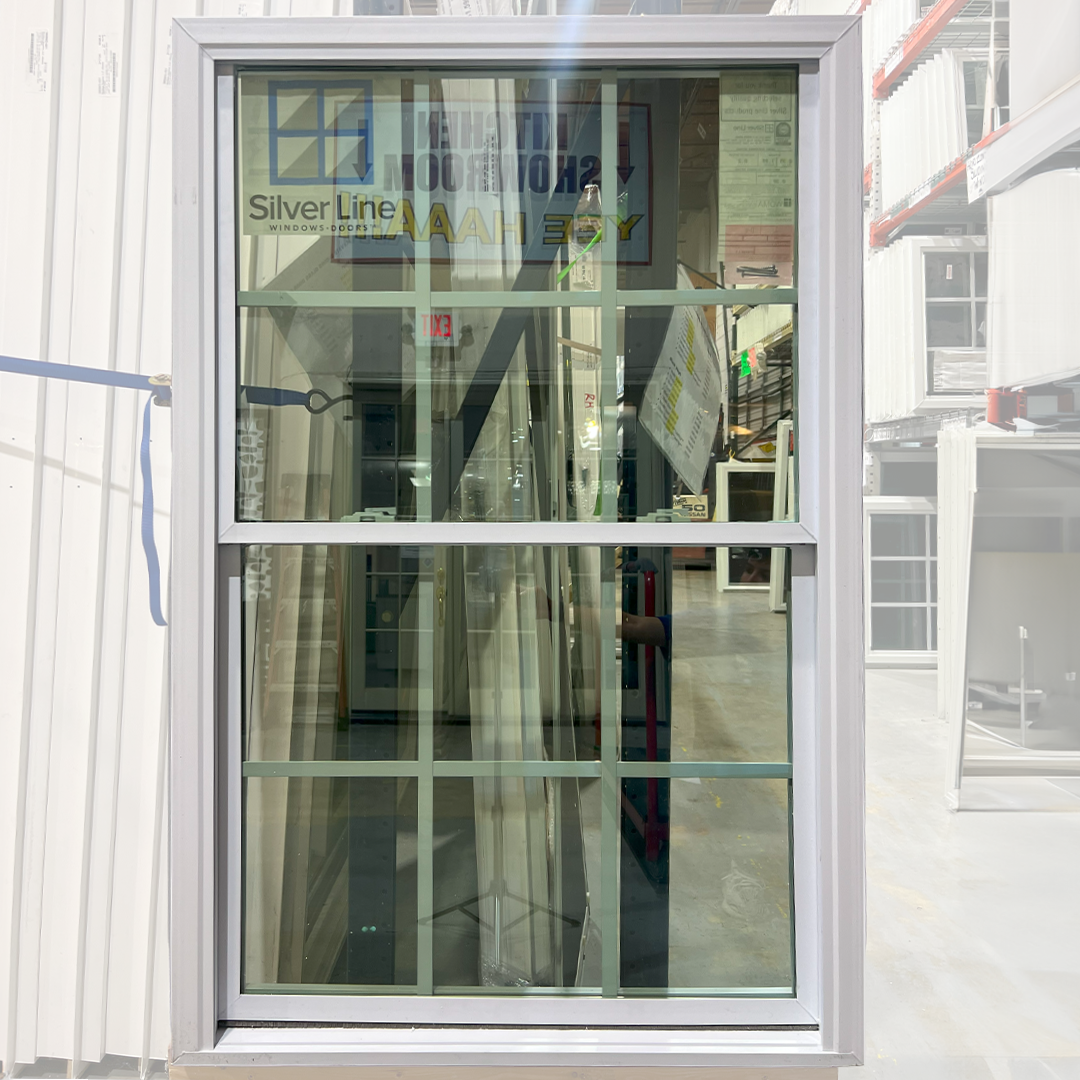 36x54 DOUBLE HUNG WHITE REPLACEMENT WITH GRIDS VINYL WINDOW - Builders ...