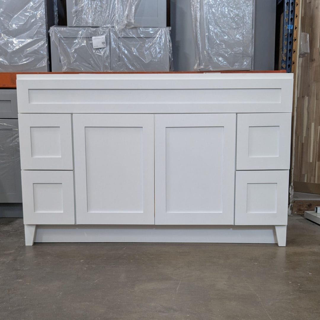 48 WHITE SHAKER FEET VANITY - Builders Surplus Yeehaa
