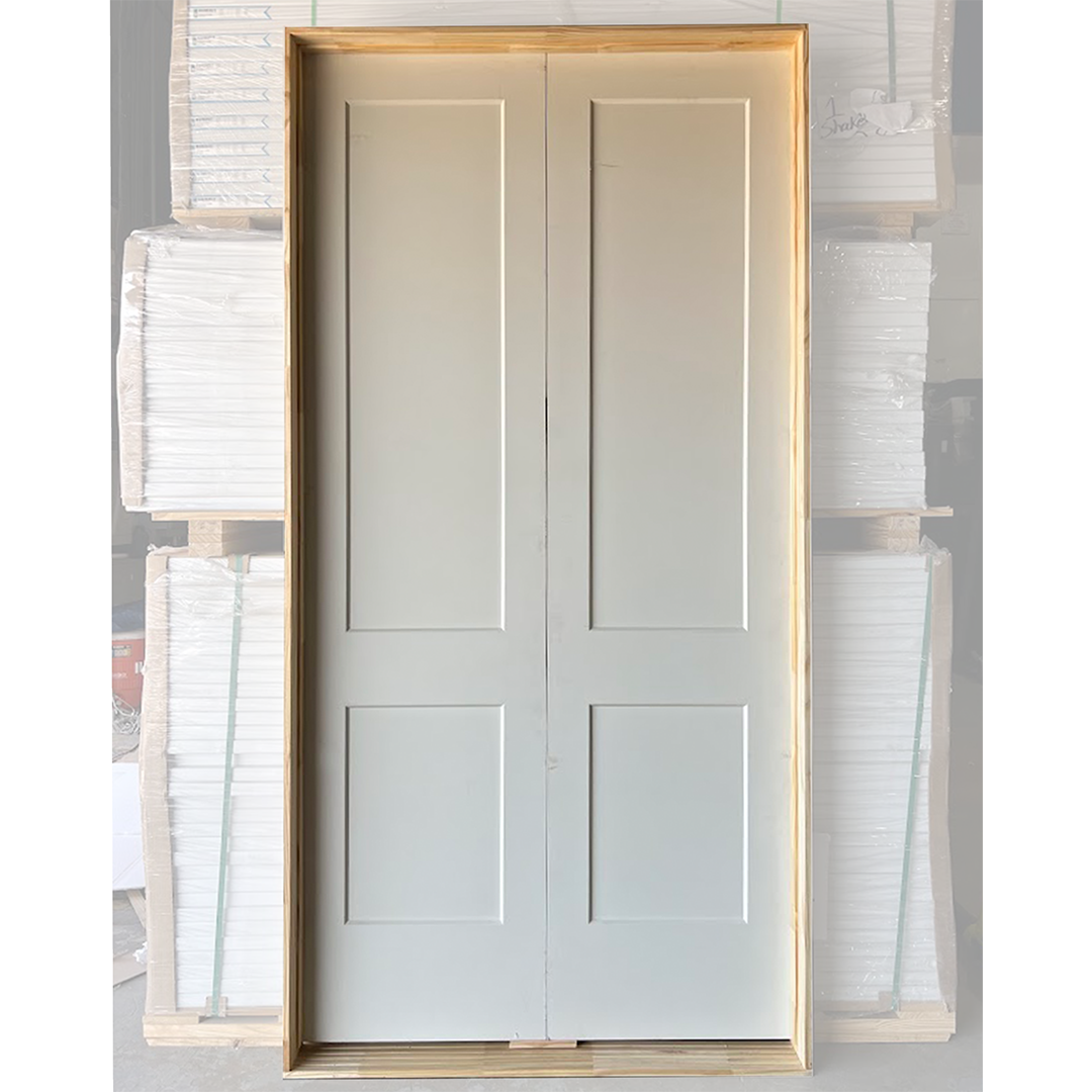 48x96 DOUBLE HOLLOW CORE 2 PANEL SHAKER DOOR - Builders Surplus Yeehaa